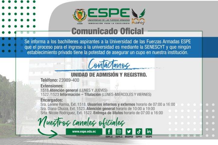 ESPE | Universidad de las Fuerzas Armadas | Sangolquí